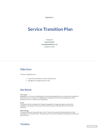 26+ Transition Plan Templates - Free Word, PDF Documents Download!