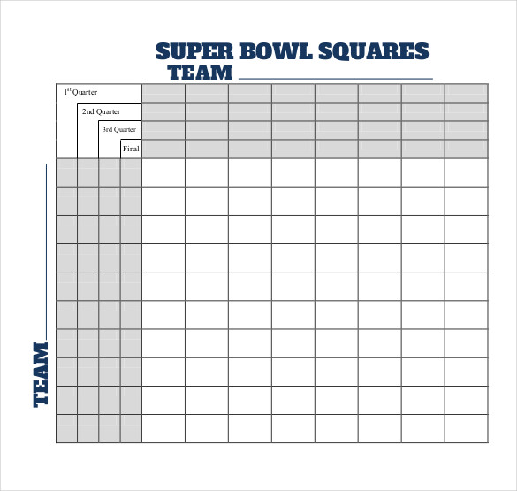 Super Bowl 2022 Squares Template
