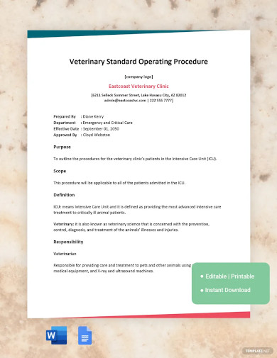 43+ Standard Operating Procedure Templates - PDF, DOC
