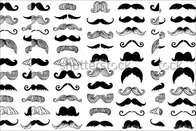 15 Mustache Templates And Colouring Pages