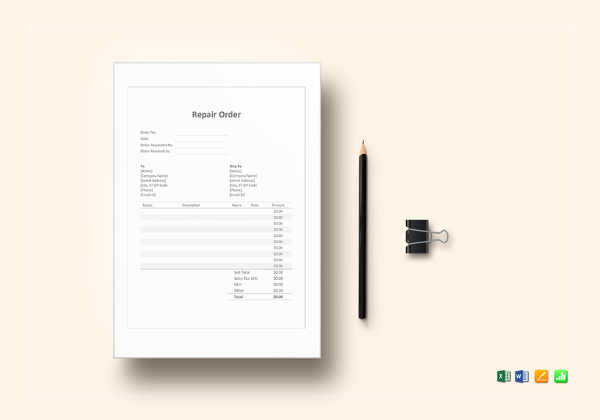 40+ Order Template - Word, Excel, PDF