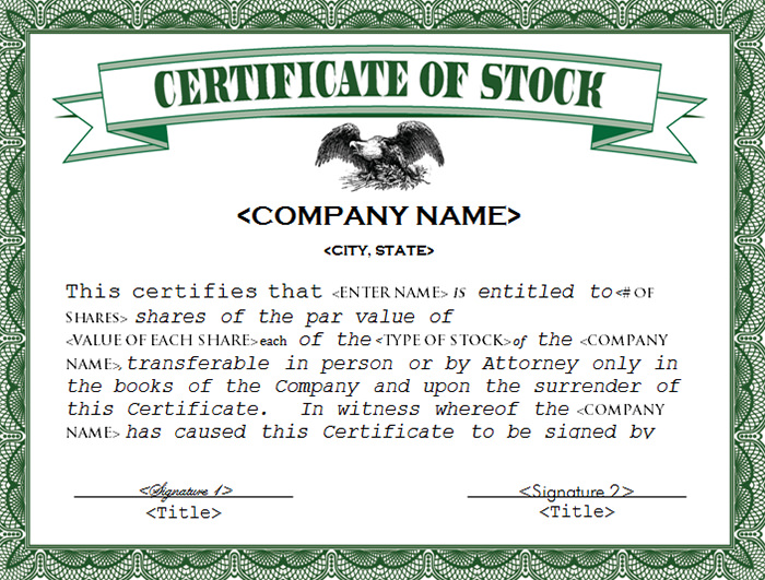 27+ Stock Certificate Templates - Word, PSD, AI, Publisher