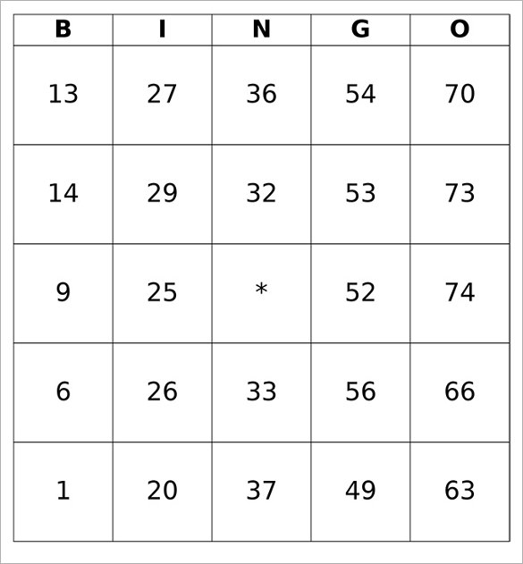 Blank Bingo Template - 15+ PSD, Word, PDF, Vector EPS Format Download