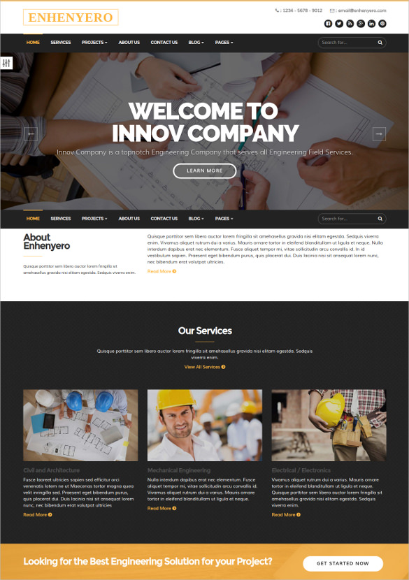 42+ Engineering Website Themes & Templates