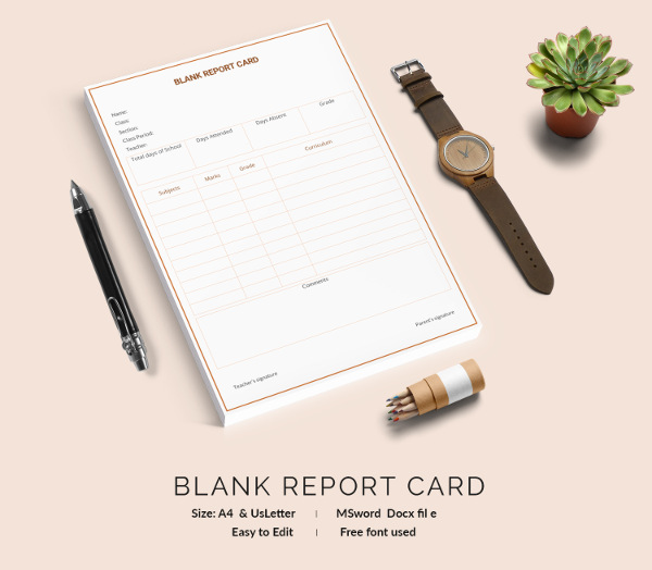 Report Card Template - 28+ Free Word, Excel, PDF Documents Download
