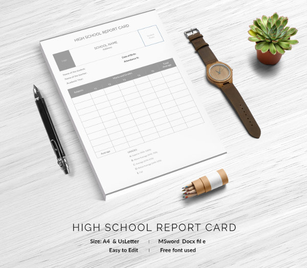 Report Card Template - 28+ Free Word, Excel, PDF Documents Download