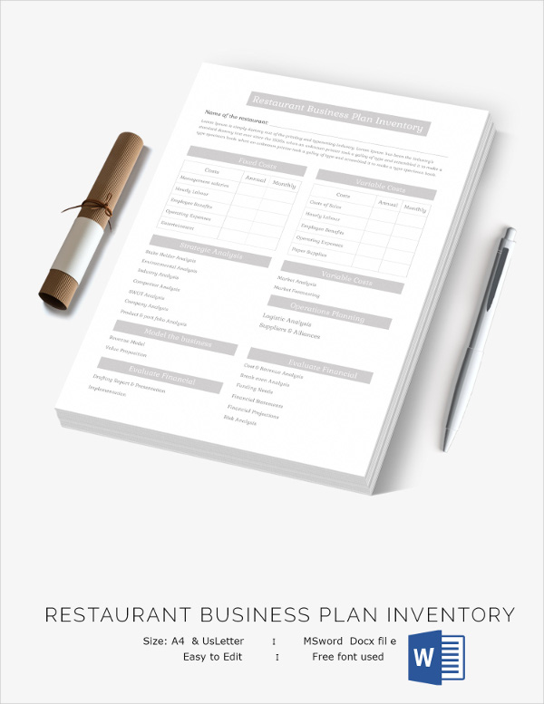 Restaurant Inventory Template - 27+ Free word, Excel Documents Download