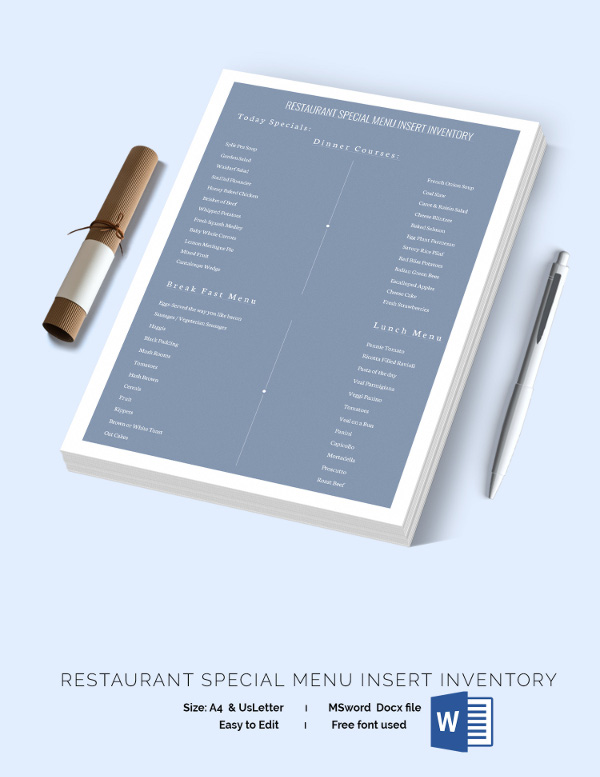 Restaurant Inventory Template - 27+ Free word, Excel Documents Download