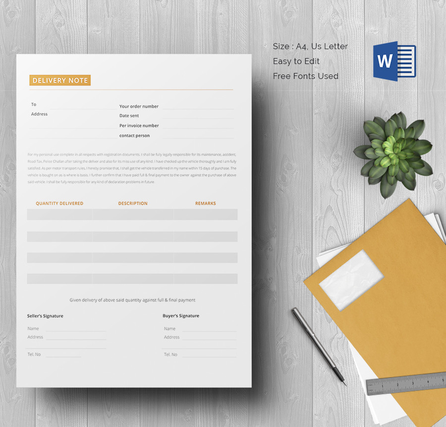 25+ Delivery Note Templates - PDF, Docs, Word | Free & Premium Templates