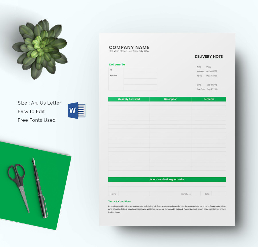 37+ Delivery Note Templates - PDF, Docs, Word