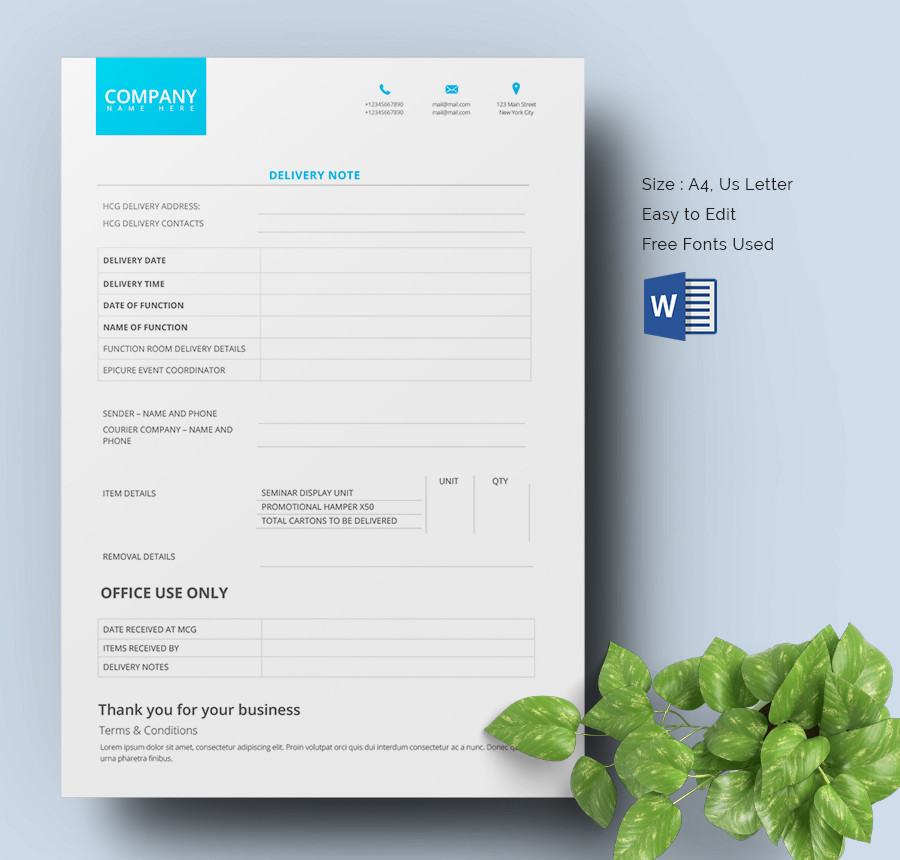 37+ Delivery Note Templates - PDF, Docs, Word