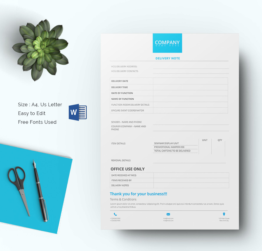 37+ Delivery Note Templates - PDF, Docs, Word