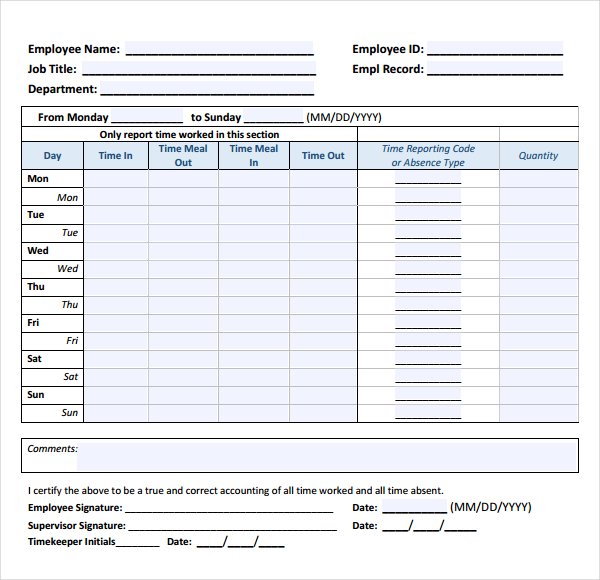 23+ Overtime Sheet Templates – Free Sample, Example Format Download ...