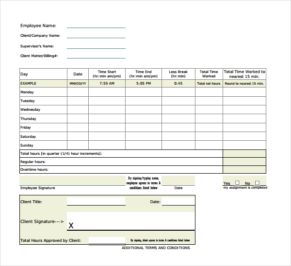 23+ Overtime Sheet Templates – Free Sample, Example Format Download ...