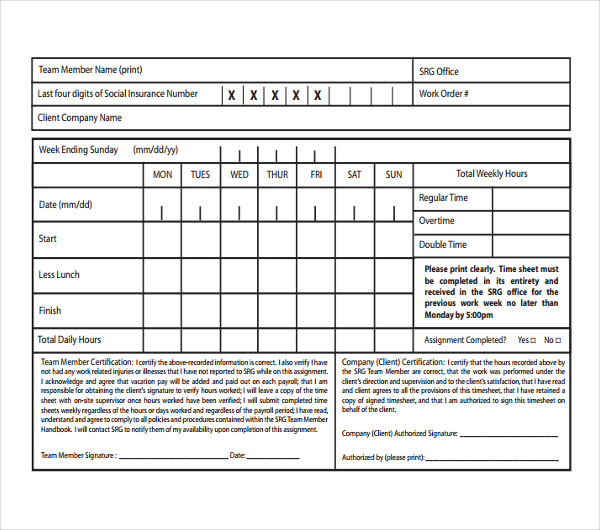 23+ Overtime Sheet Templates – Free Sample, Example Format Download