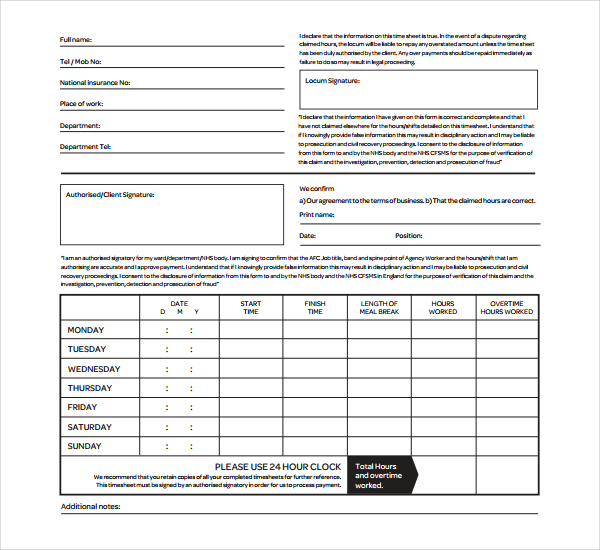 23+ Overtime Sheet Templates – Free Sample, Example Format Download