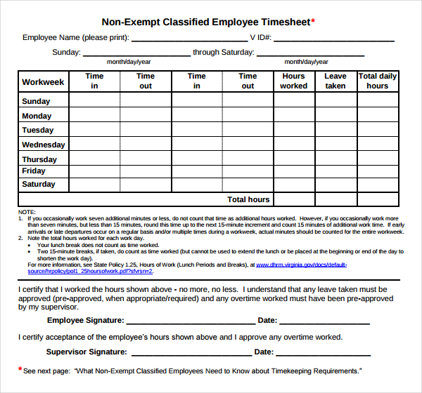 23+ Overtime Sheet Templates – Free Sample, Example Format Download