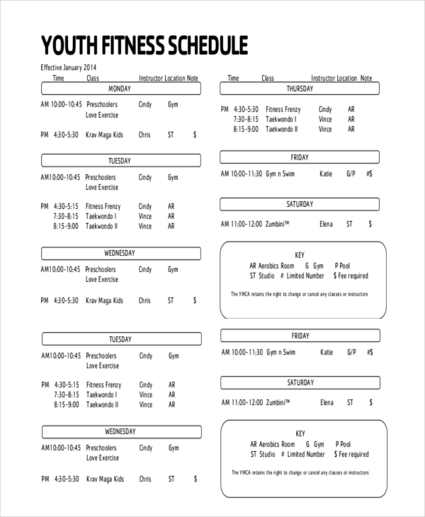Workout Schedule Chart Ponasa Workout Schedule Chart Ponasa