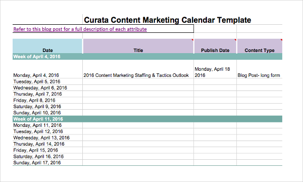 Marketing Calendar Template - 30+ Free Excel, PDF Documents Download