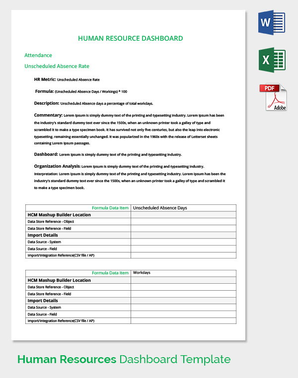 HR Dashboard Template - 29+ Free Word, Excel, PDF Documents Download