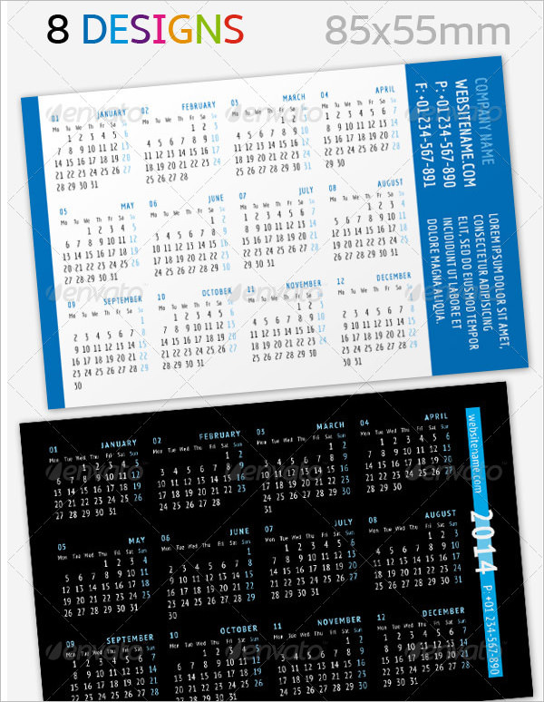23 Pocket Calendar Templates Free PSD Vector EPS PNG Format
