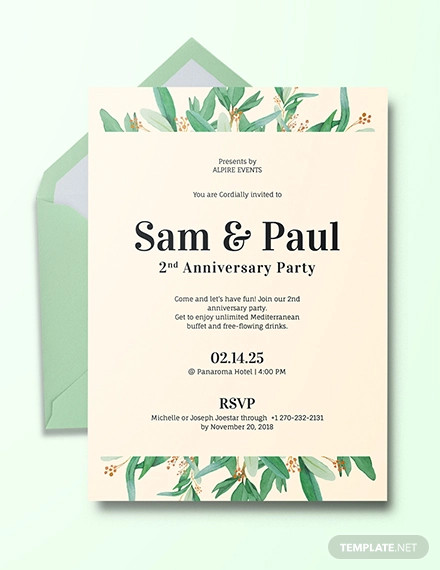 22 Anniversary Invitation Templates PSD AI Word