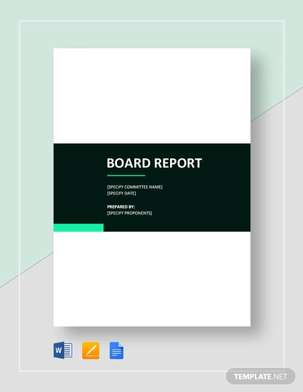 24+ Board Report Templates in PDF | MS Word | Apple Pages | Google Docs