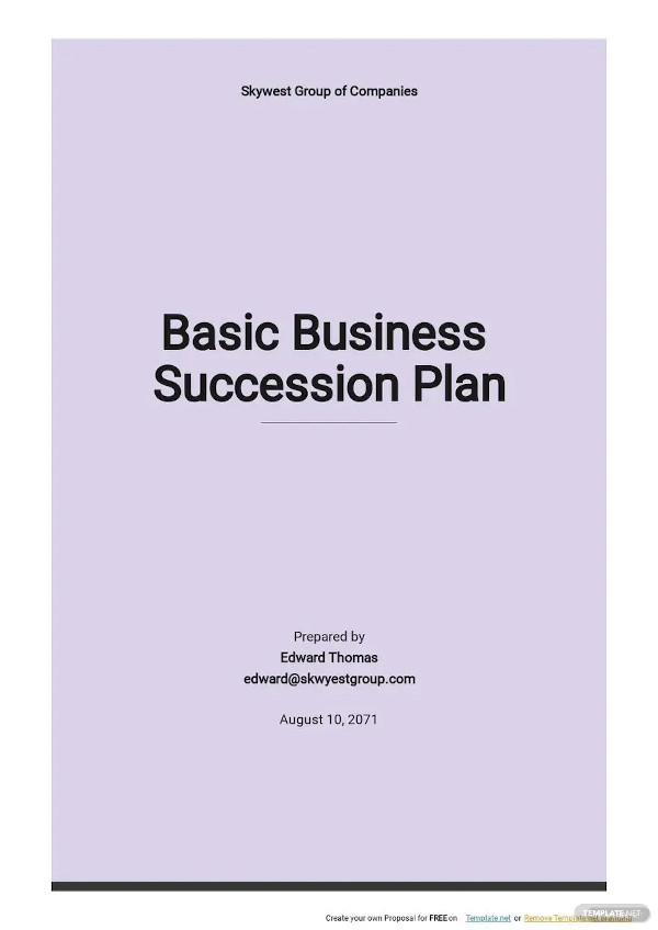 16+ Succession Plan Templates - Word, PDF, Google Docs