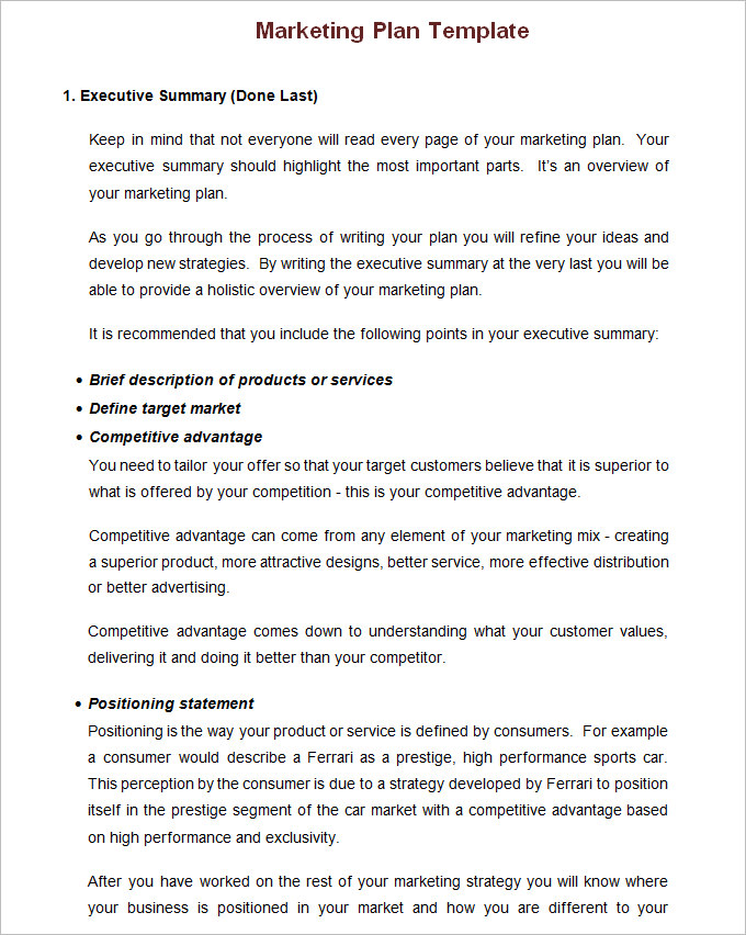 Annual Marketing Plan Template 6 Free Word PDF Documents Download