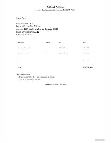 44+ Blank Order Form Templates - PDF, DOC, Excel