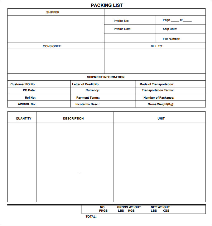 Vacation Packing List Template 5 Free Excel PDF Documents Download