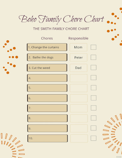14+ Family Chore Chart Templates - PDF, DOC, Excel