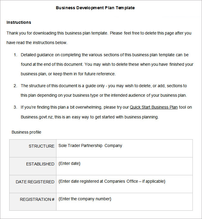 Business Development Plan - 8+ Word Documents Download