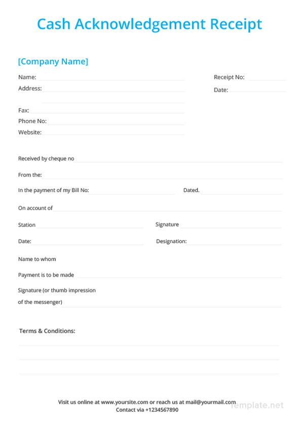Cash Receipt Template - 21+ Word, Excel Documents Download
