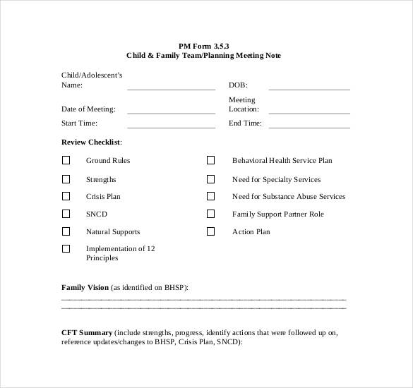 Meeting Notes Template - 30+ Word, PDF Documents Download