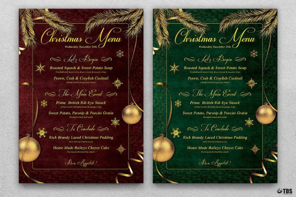 Sample Christmas Menu - 41+ Free Templates in Word, PSD, AI