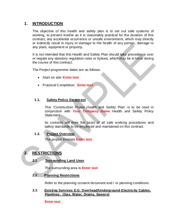 16+ FREE Construction Phase Plan Templates - DOC, PDF