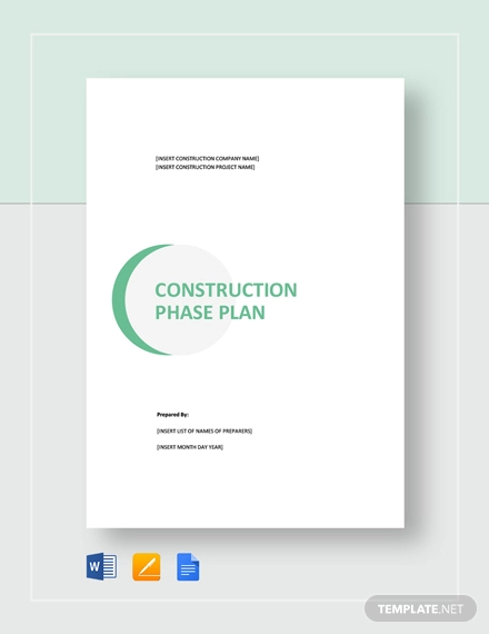 16+ Free Construction Phase Plan Templates - Doc, Pdf
