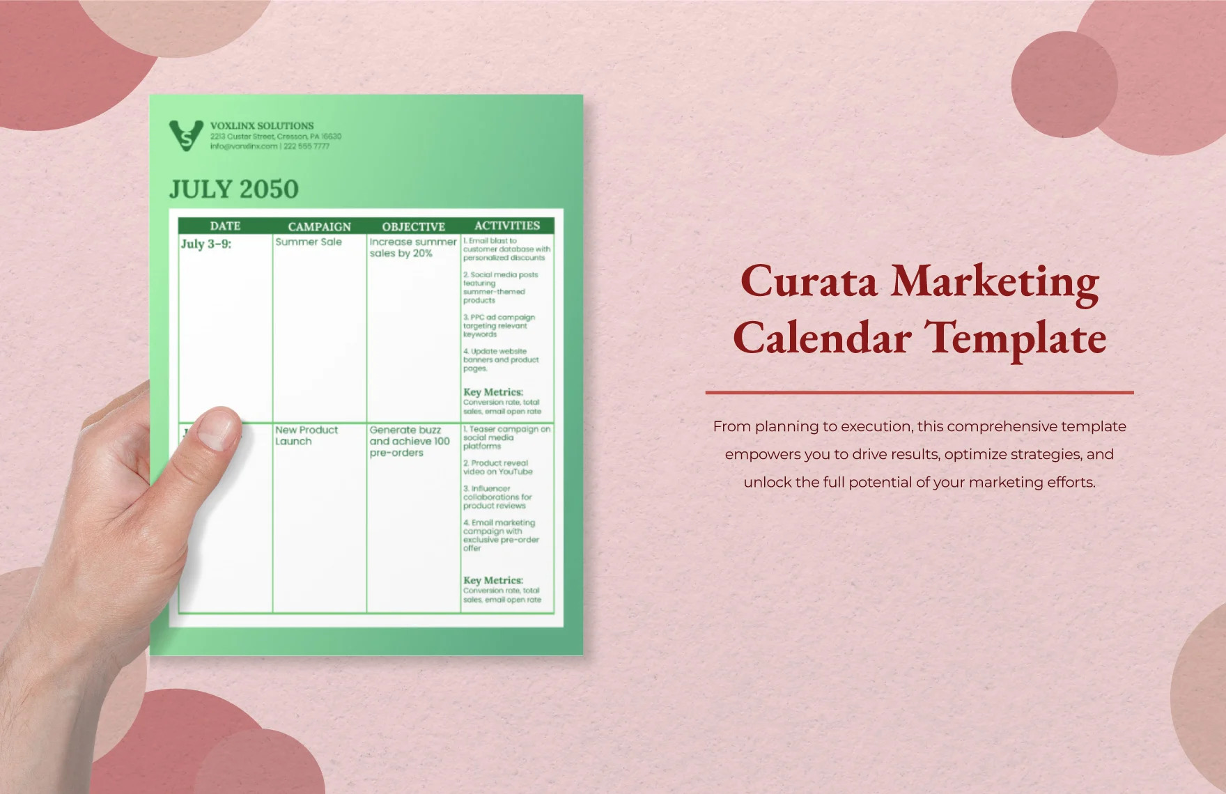 Marketing Calendar Template - 30+ Excel, PDF Documents Download