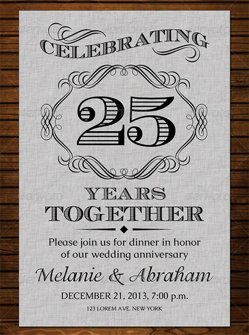 22 Anniversary Invitation Templates PSD AI Word