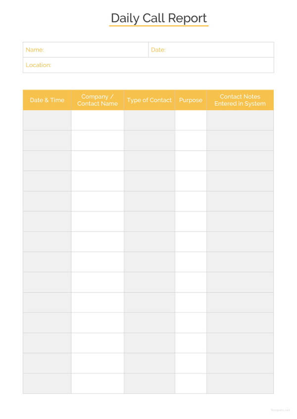 56+ Daily Report Templates - PDF, DOC, Excel | Free & Premium Templates