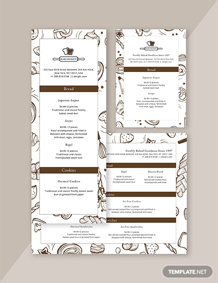 Bakery Menu - 35+ Free Templates in PSD, PDF, EPS, InDesign