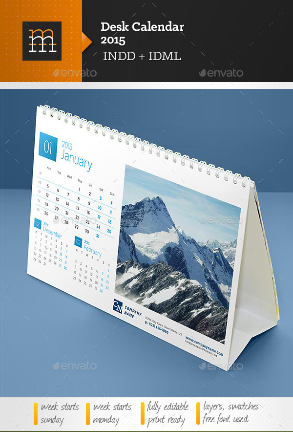 Desk Calendar Template - 42+ Free PSD, AI, Indesign, EPS Formats Download