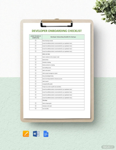 FREE 26+ Onboarding Checklist Templates in MS Word | Excel | PDF ...