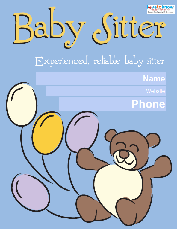 13 Fabulous PSD Baby Sitting Flyer Templates In Word PSD EPS Vector