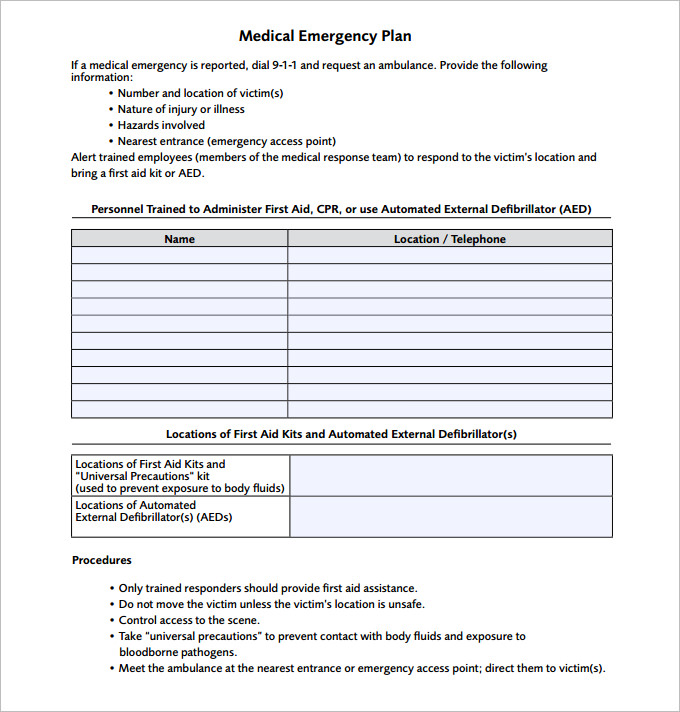 15+ Emergency Action Plan Template - Word,Excel, PDF