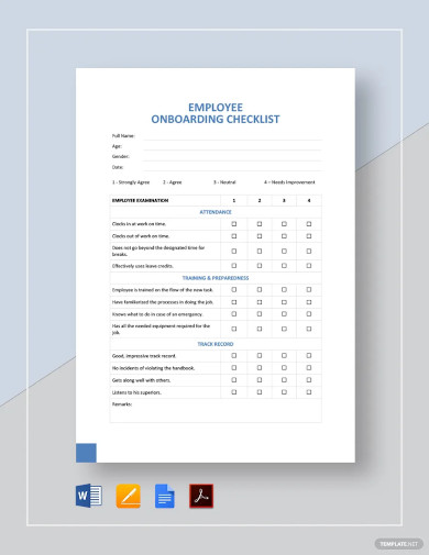 FREE 26+ Onboarding Checklist Templates in MS Word | Excel | PDF ...