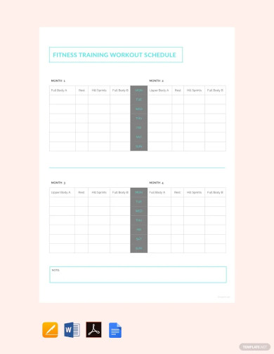 45+ Workout Schedule Templates - PDF, Docs