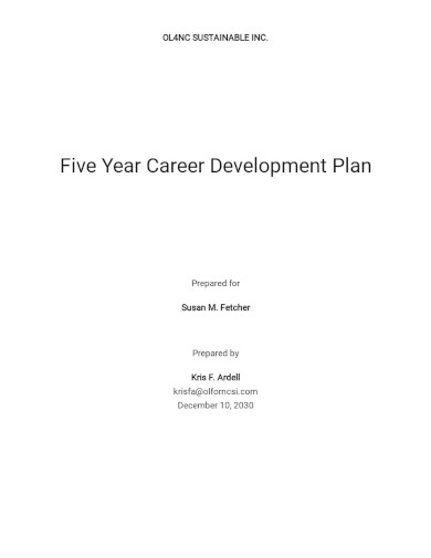 Career Development Plan Template - 22+ Free Word, PDF Documents Download!