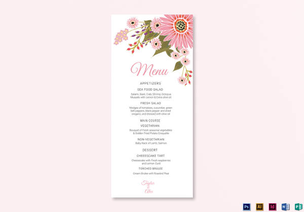 Menu Card - 58+ Free Templates in Word, PSD, PDF, EPS, InDesign Format ...